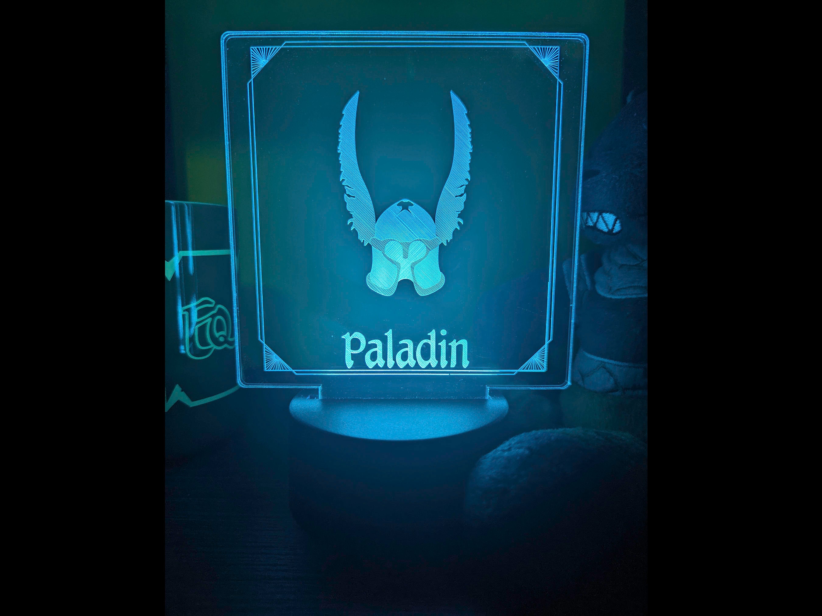 Everquest Inspired Paladin LED Acrylic Desk Light Night Light - Etsy