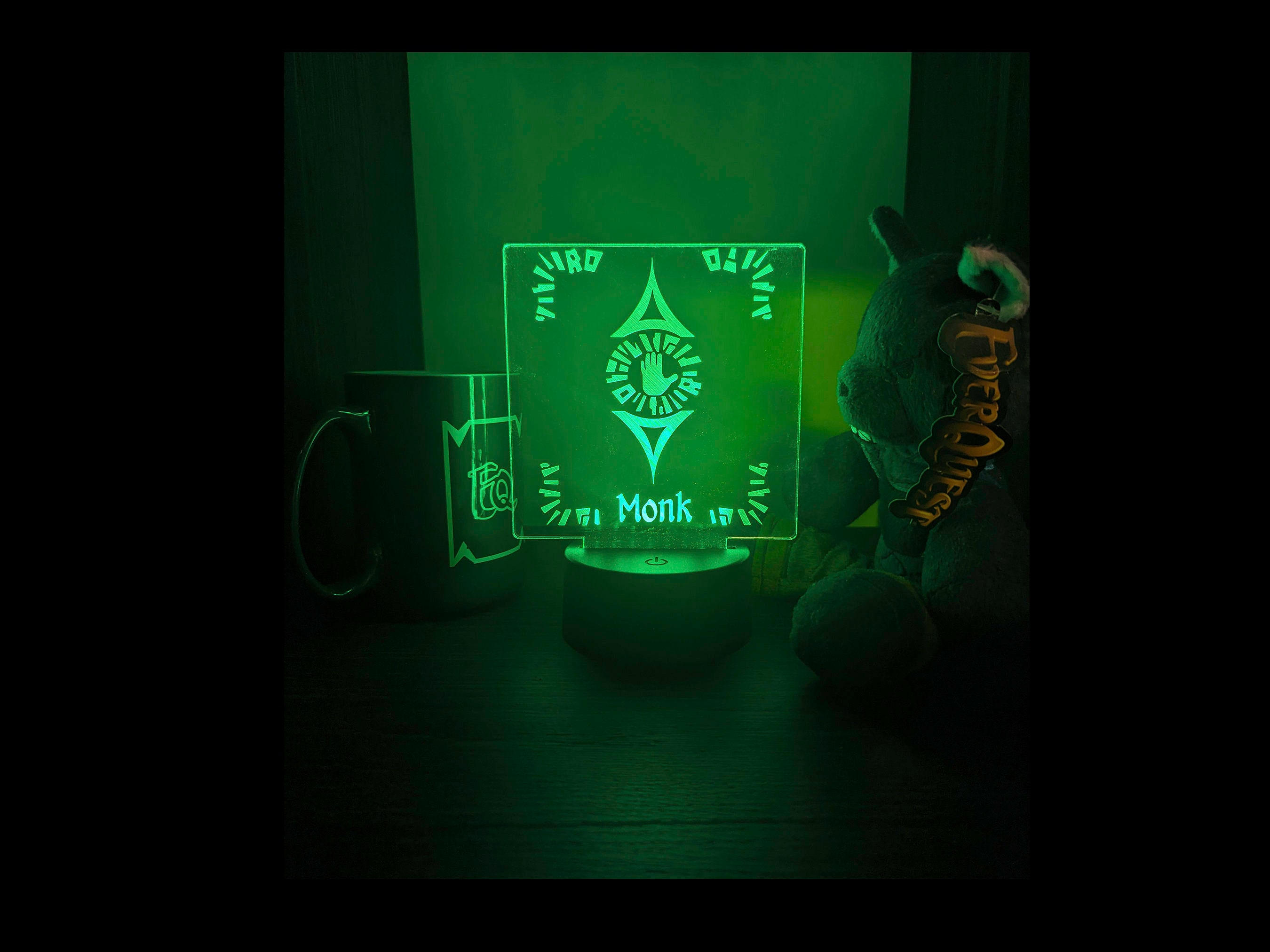 Everquest Inspired Monk LED Acrylic Desk Light Night Light - Etsy
