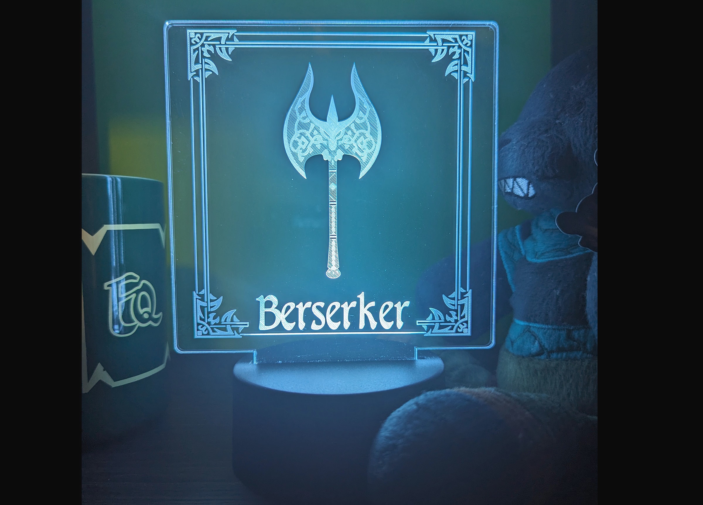 Everquest Inspired Berserker LED Acrylic Desk Light Night Light - Etsy