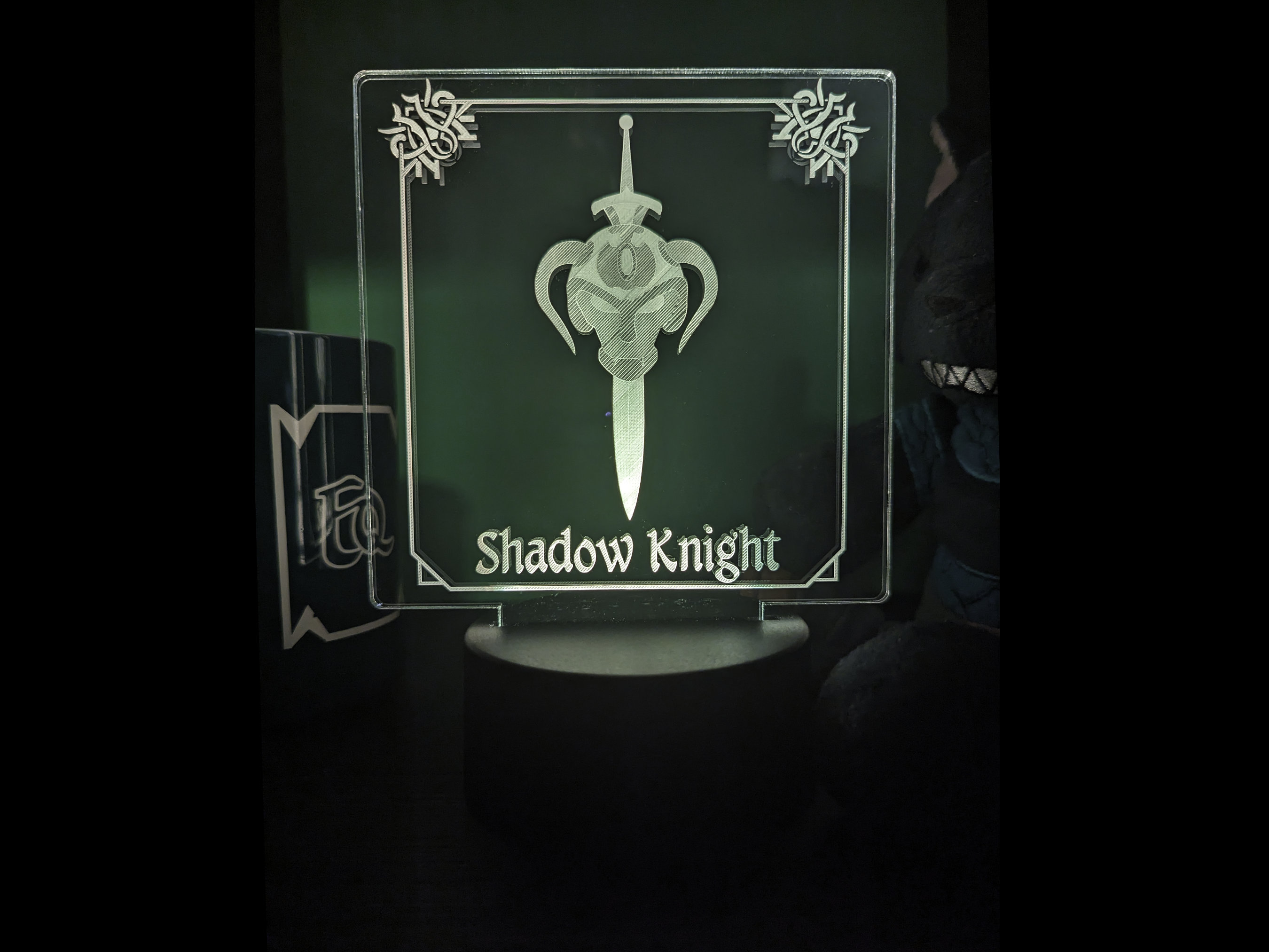 Everquest Inspired Shadow Knight LED Acrylic Desk Light Night Light - Etsy