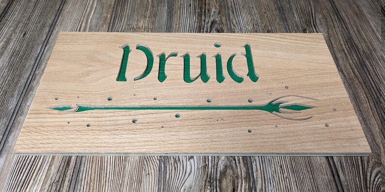 Everquest Inspired Druid Wooden Wall Sign - Etsy