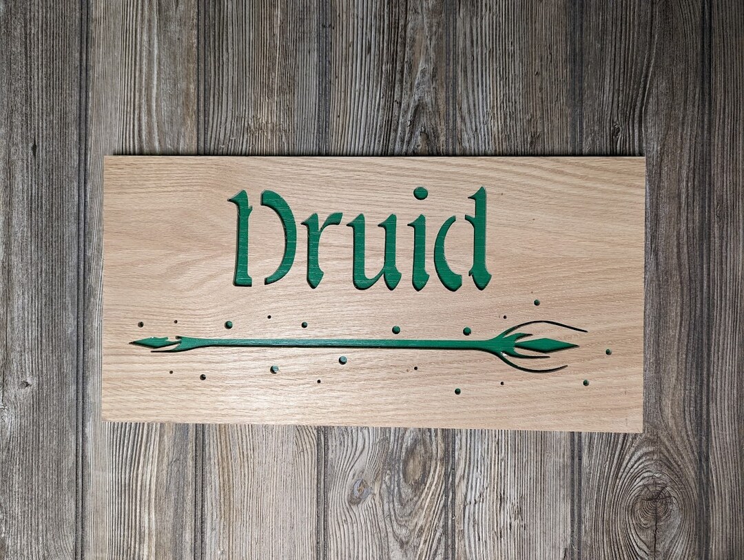 Everquest Inspired Druid Wooden Wall Sign - Etsy