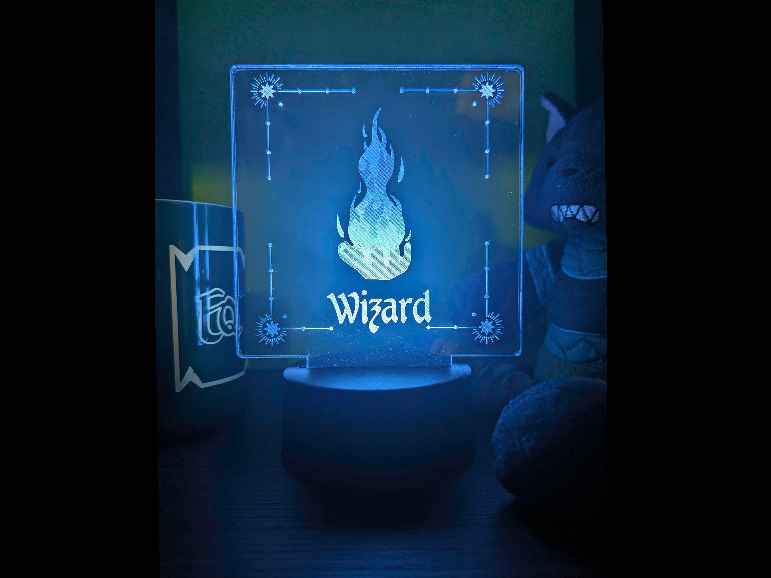 Everquest Inspired Wizard LED Acrylic Desk Light Night Light - Etsy