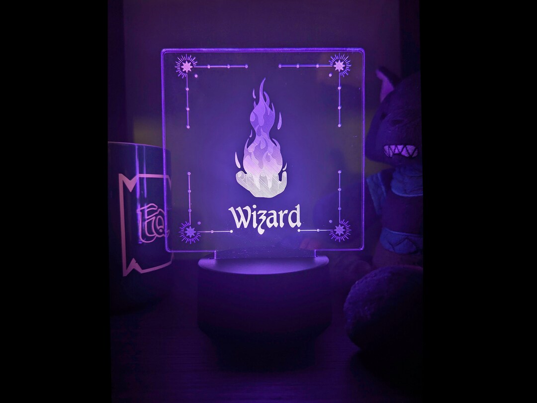 Everquest Inspired Wizard LED Acrylic Desk Light Night Light - Etsy