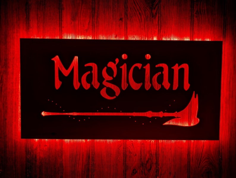 Everquest Inspired Magician LED Lit Wall Sign - Etsy