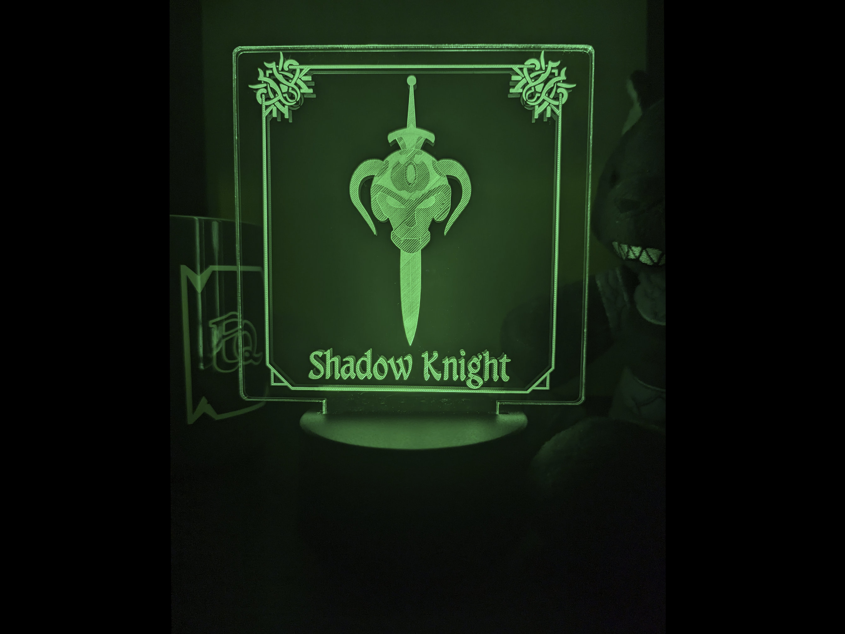 Everquest Inspired Shadow Knight LED Acrylic Desk Light Night Light - Etsy