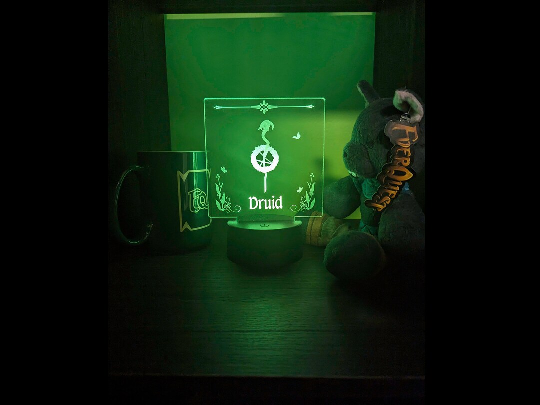 Everquest Inspired Druid LED Acrylic Desk Light Night Light - Etsy