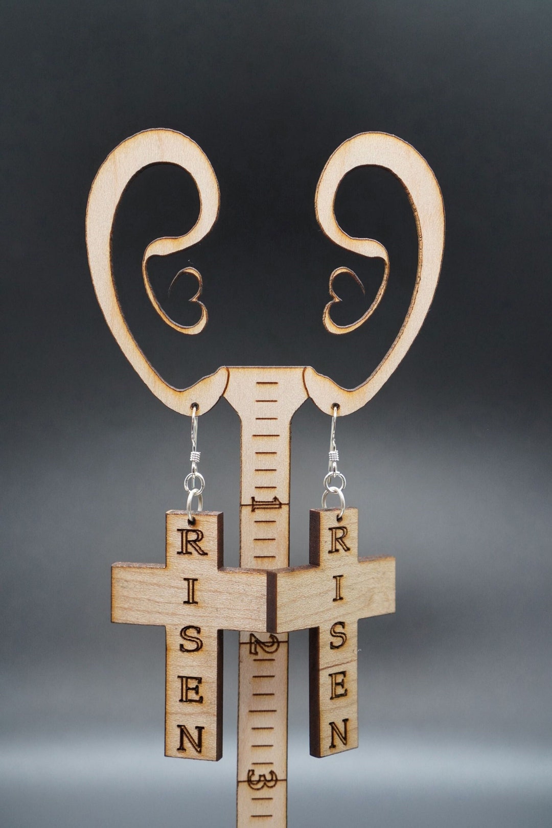 Risen Cross, Laser Cut, Hand Painted, Recycled Maple, Light Weight ...