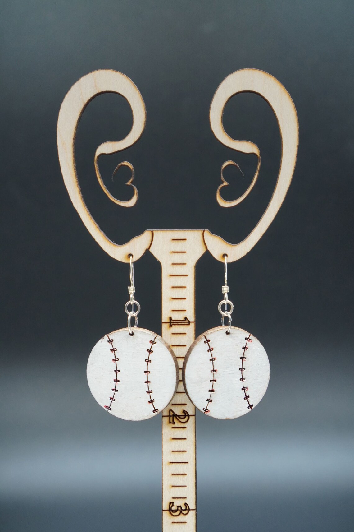 Baseball Dangle Laser Cut Hand Painted Recycled Maple - Etsy UK