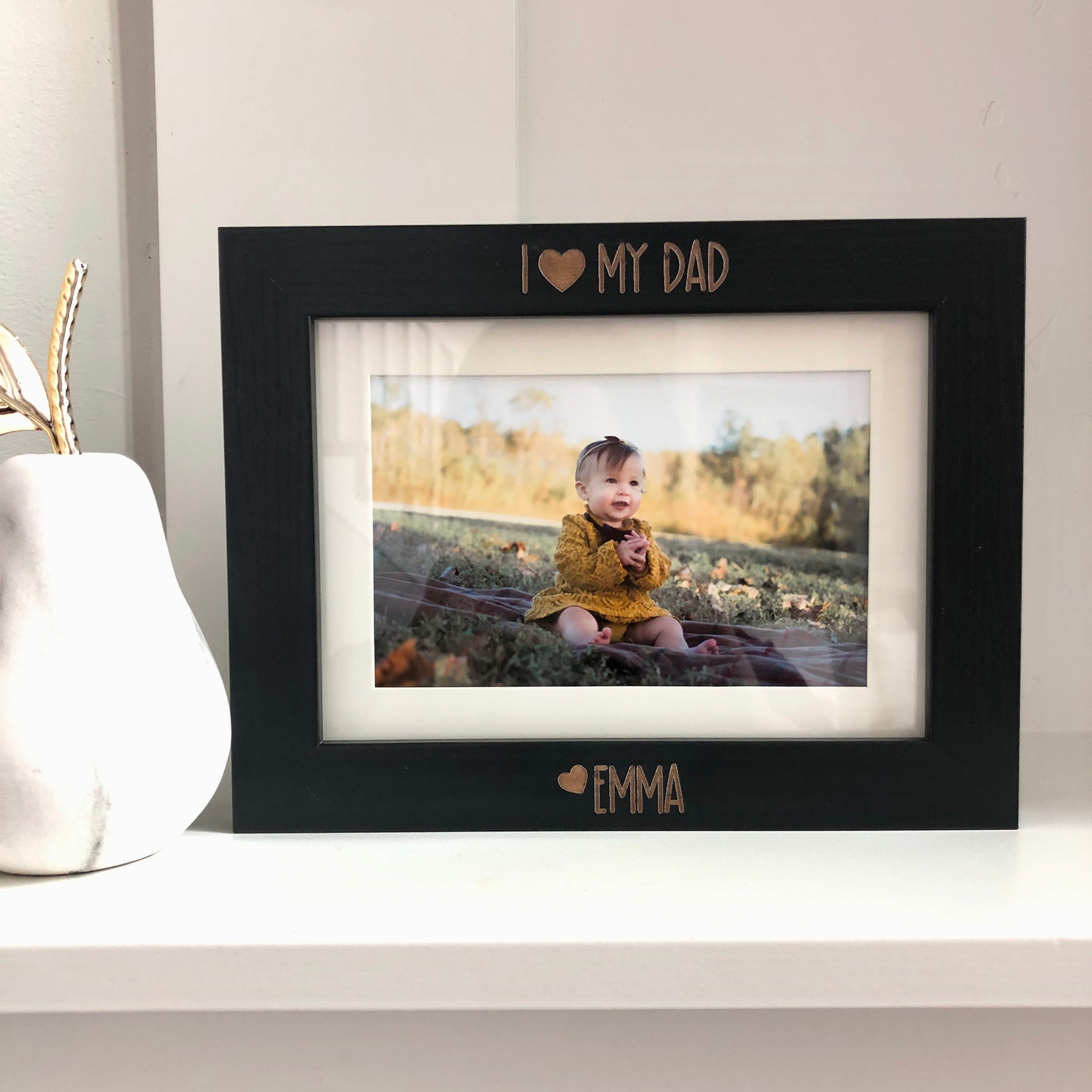 I Love My Dad Picture Frame Gift for Dad Custom Gift to Dad - Etsy UK