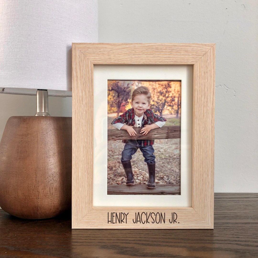 Engraved Name Picture Frame, Child's Name Picture Frame, Engraved Name ...