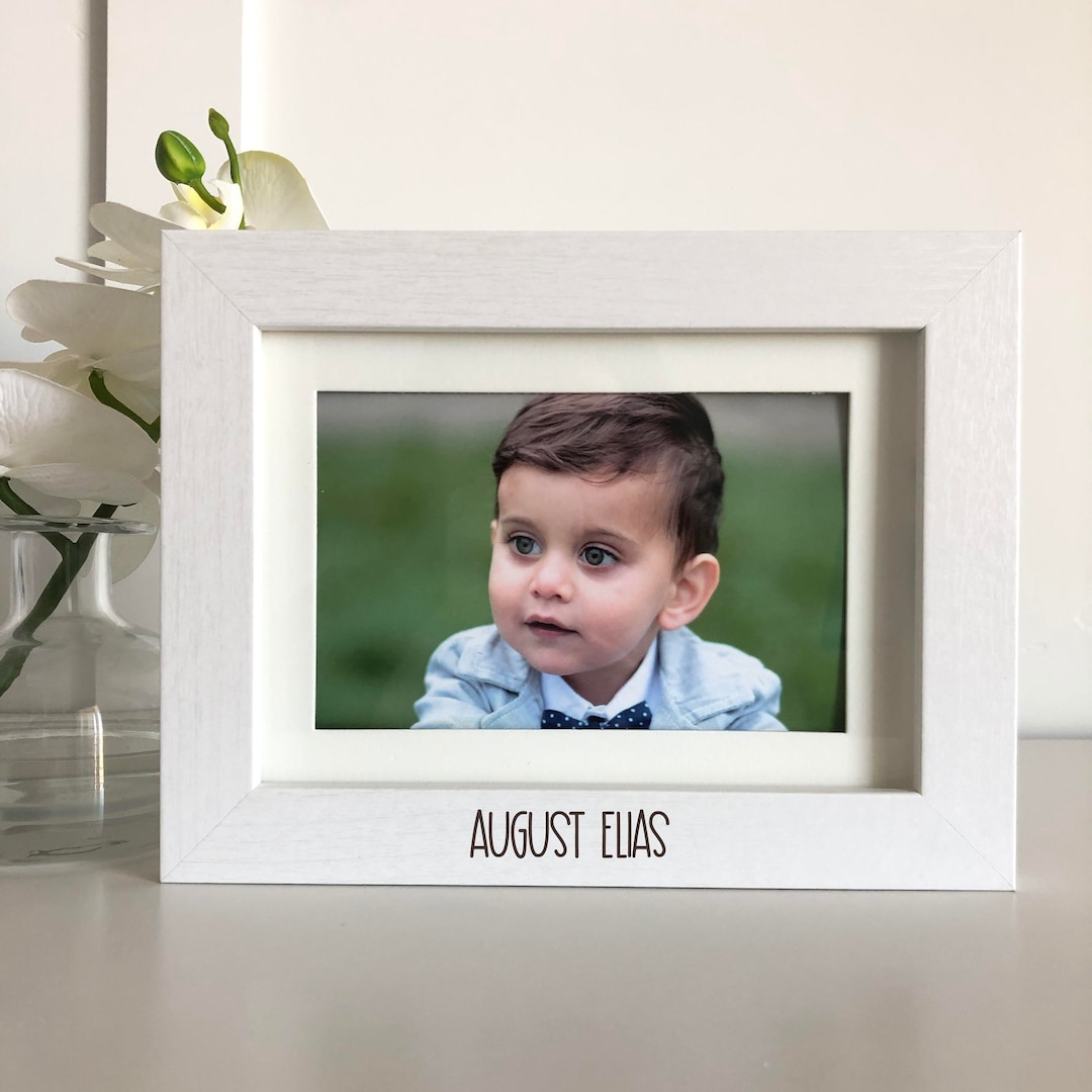 Personalized Name Picture Frame, Child's Name Picture Frame, Engraved ...