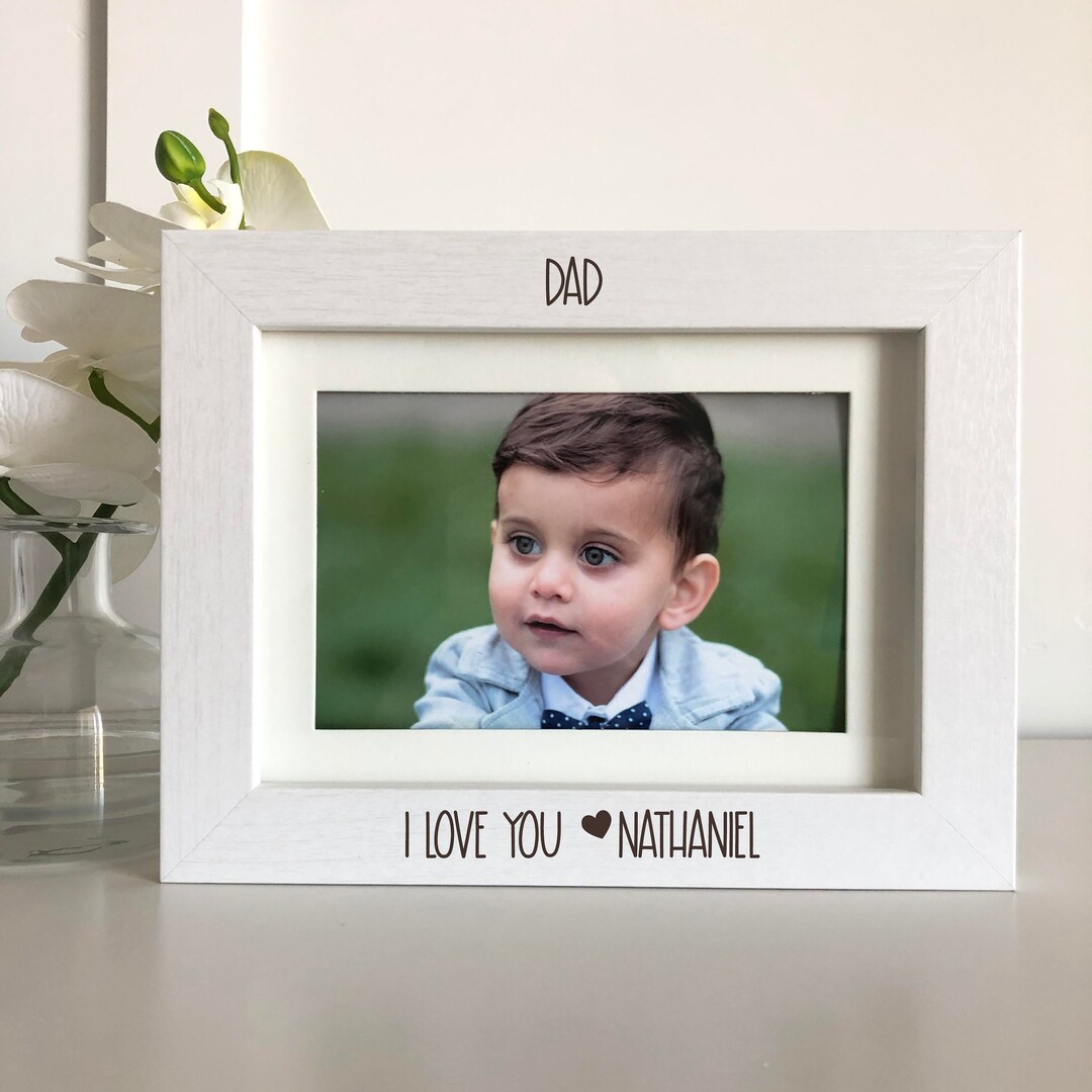 Dad I Love You Picture Frame, Engraved Picture Frame for Dad, Gift to ...