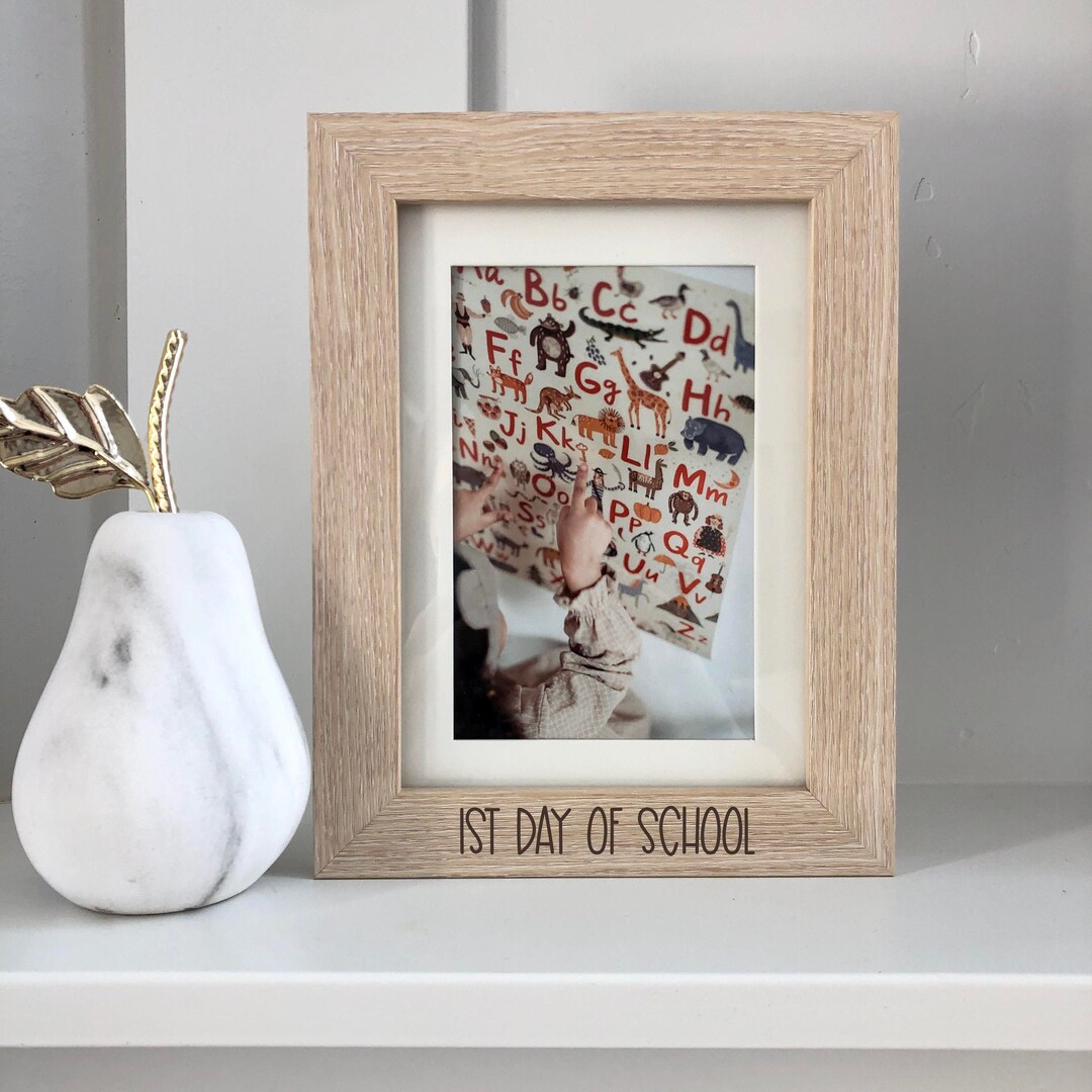 1st Day of School Picture Frame, Picture Frames, School Day Keepsake ...