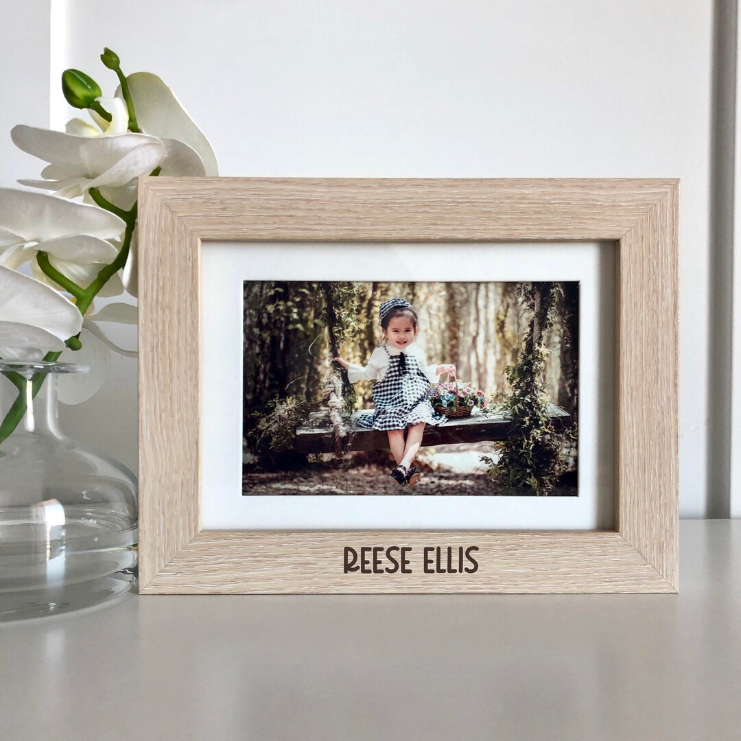 Personalized Name Picture Frame, Custom Name Picture Frame, Engraved ...