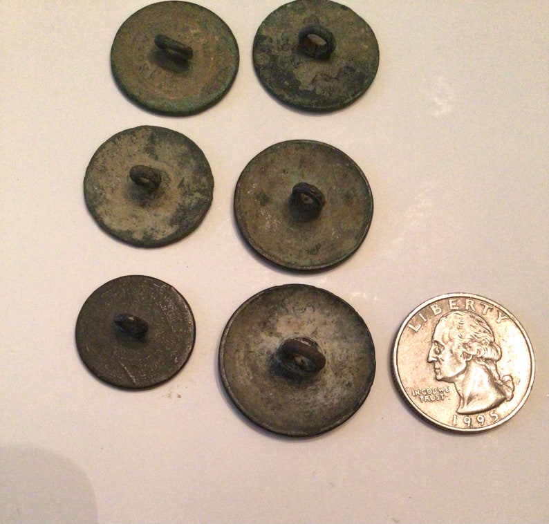 1800s Colonial Flat Buttons 6 Colonial Flat Buttons Dug in - Etsy