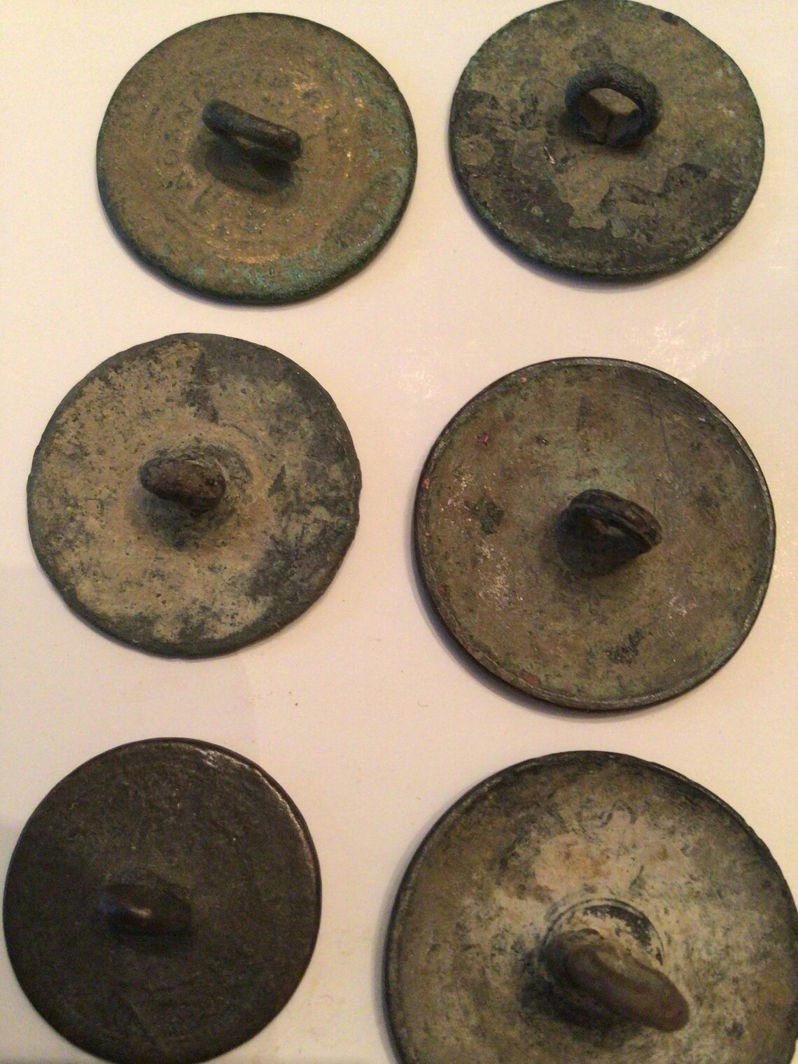 1800s Colonial Flat Buttons 6 Colonial Flat Buttons Dug in - Etsy
