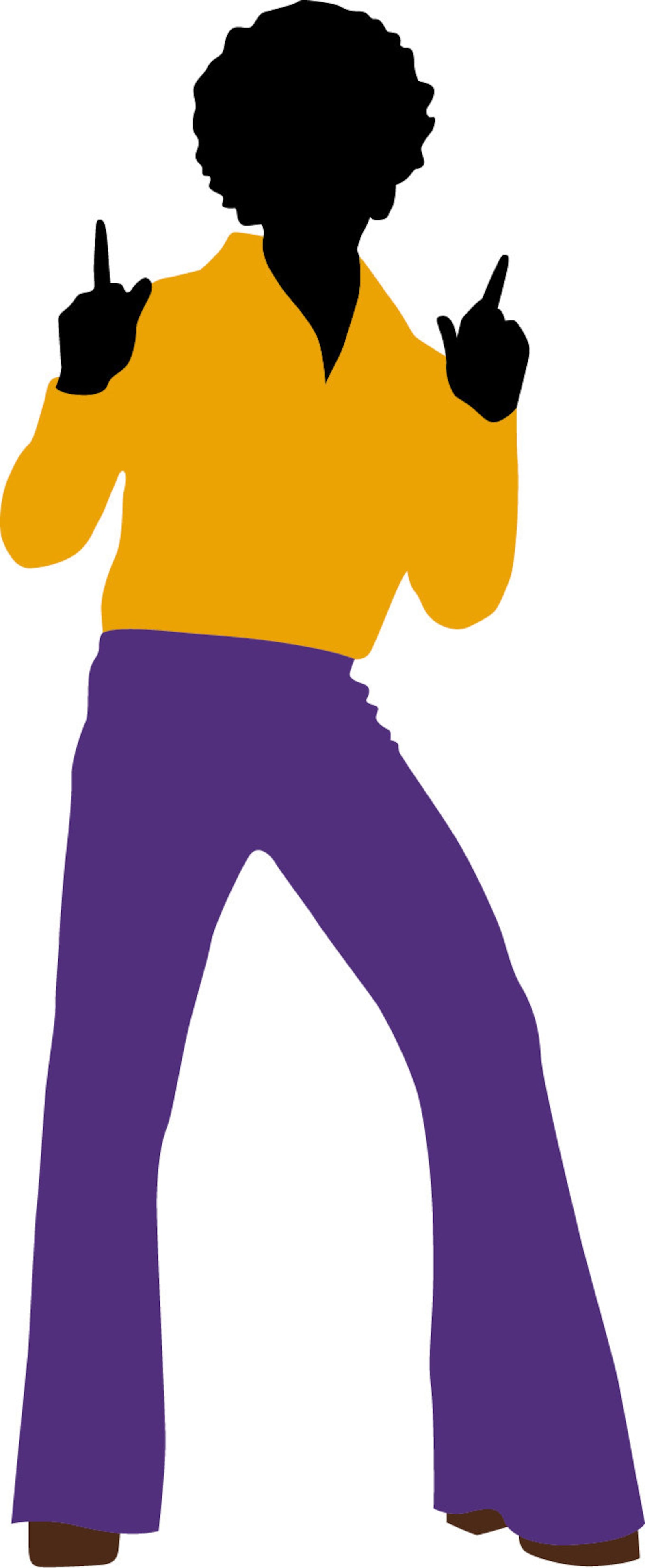 1970s People Fashion Silhouette Clip Art Set, PNG Files - Etsy