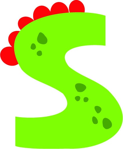 Cartoon Dinosaur Alphabet Letters Clip Art Set PNG Files - Etsy