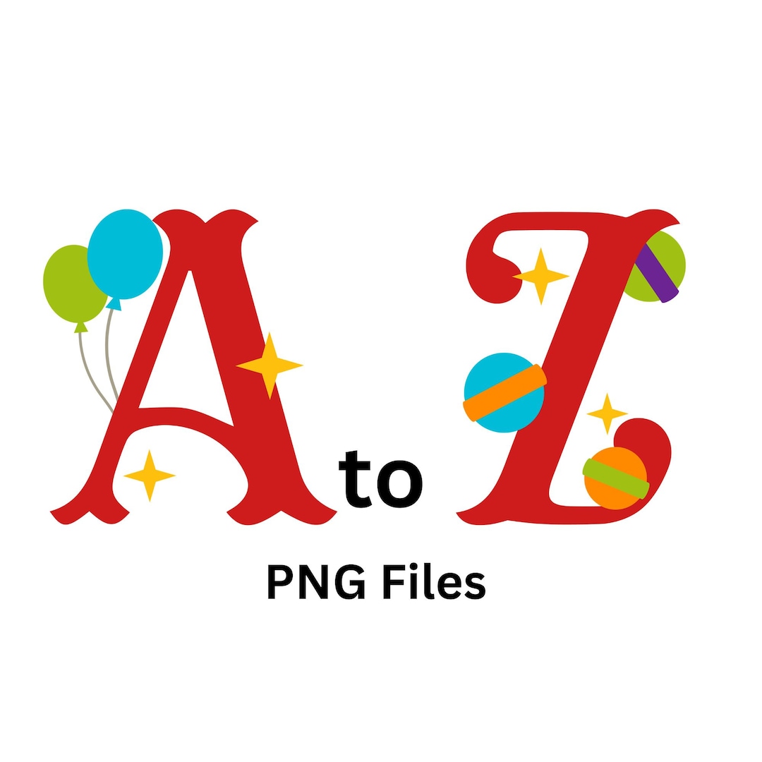 Circus Carnival Letters Clip Art Set PNG Files Digital Download - Etsy