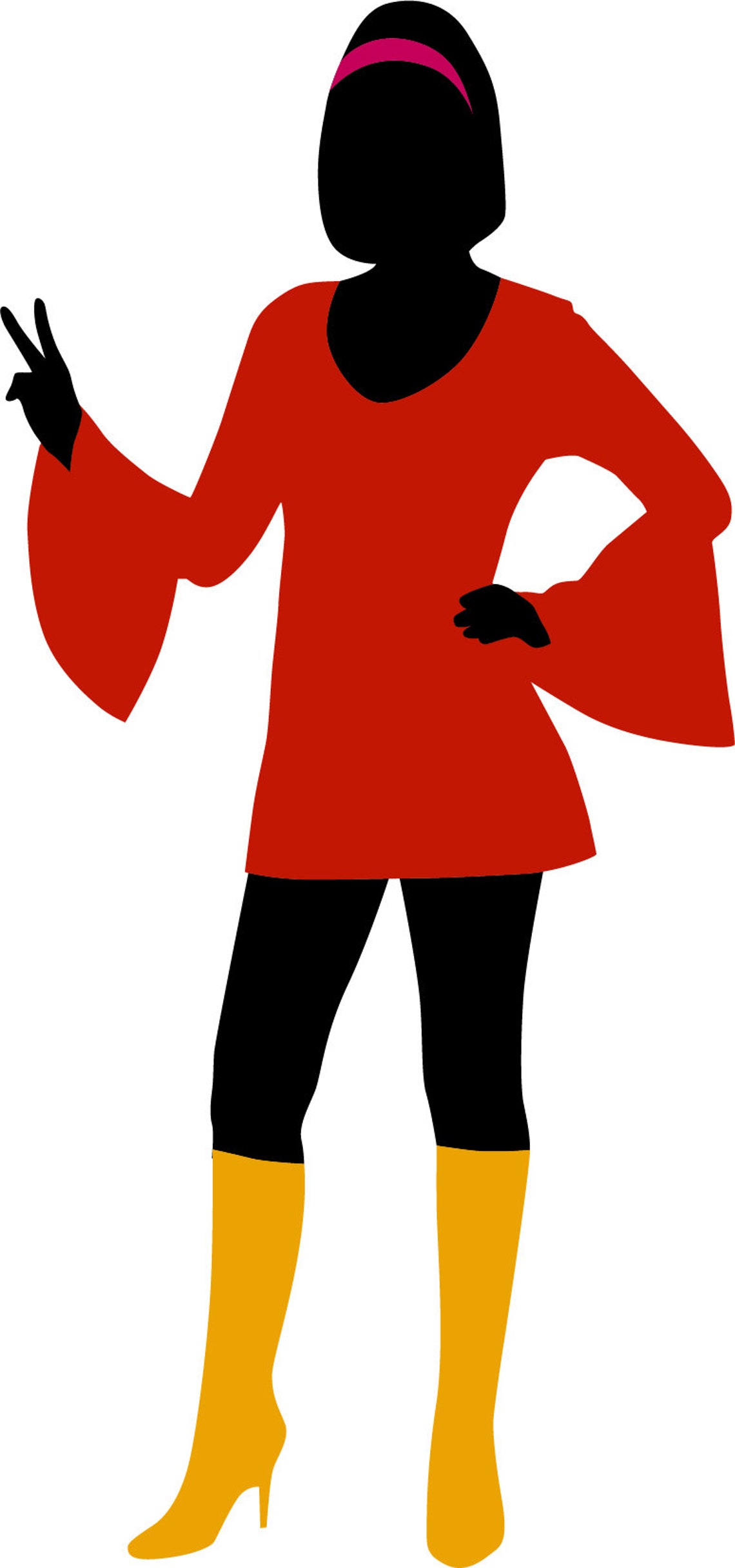 1970s People Fashion Silhouette Clip Art Set, PNG Files - Etsy