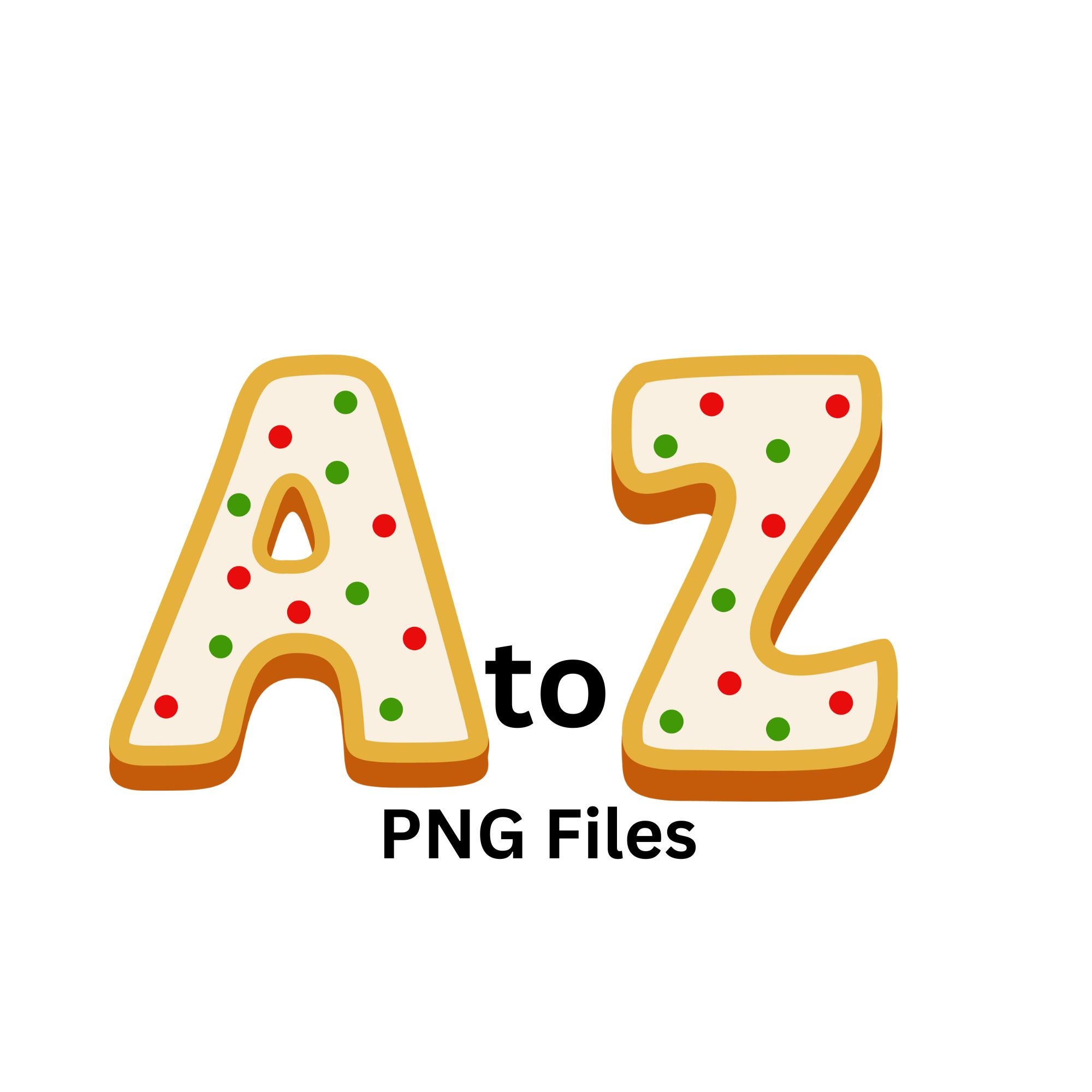 Cookie Alphabet Letters Clip Art Set Digital Download PNG Files - Etsy