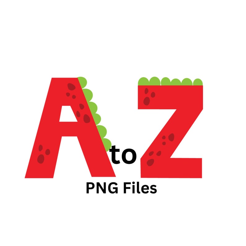 Cartoon Dinosaur Alphabet Letters Clip Art Set, PNG Files Digital ...