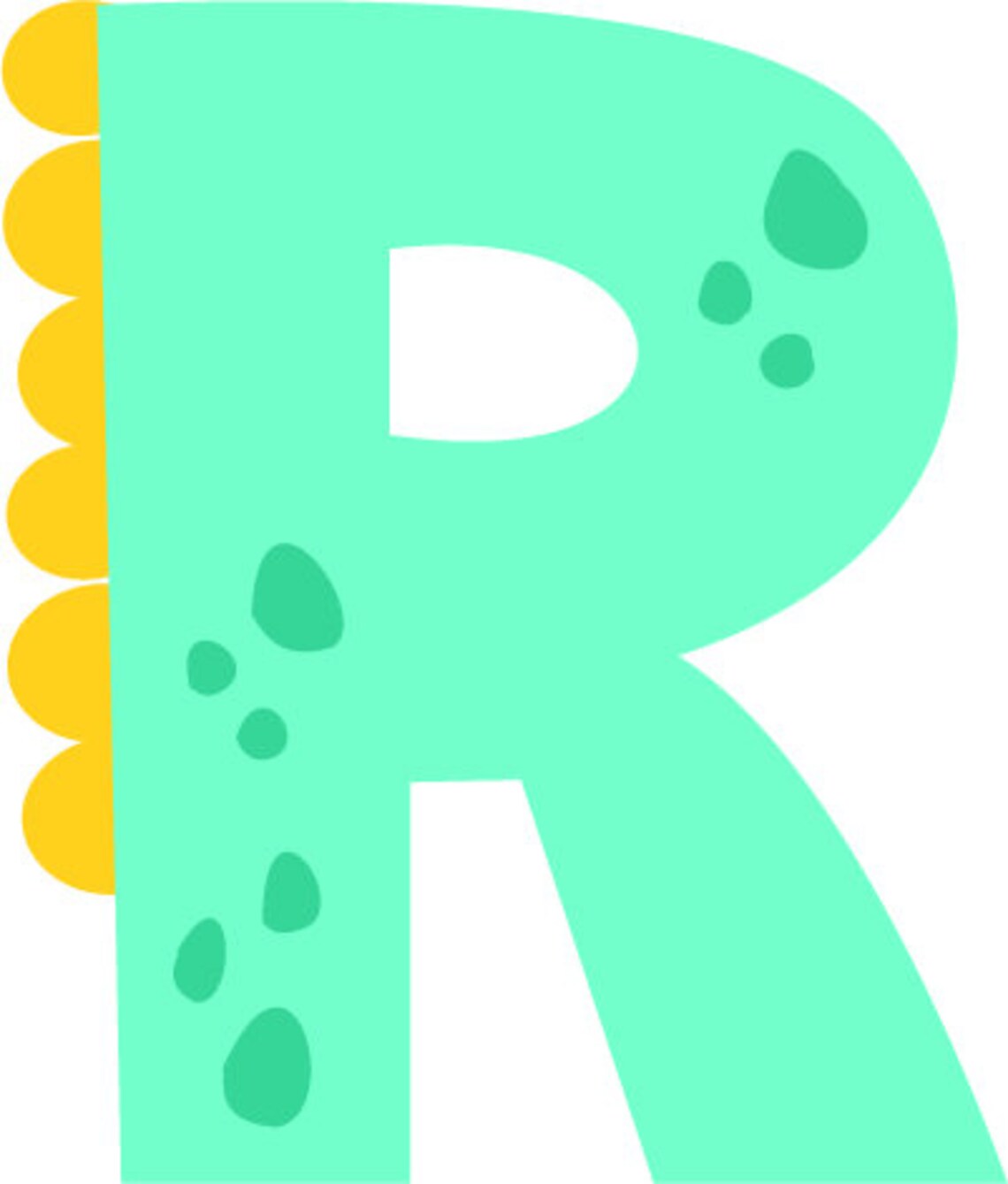 Cartoon Dinosaur Alphabet Letters Clip Art Set PNG Files - Etsy