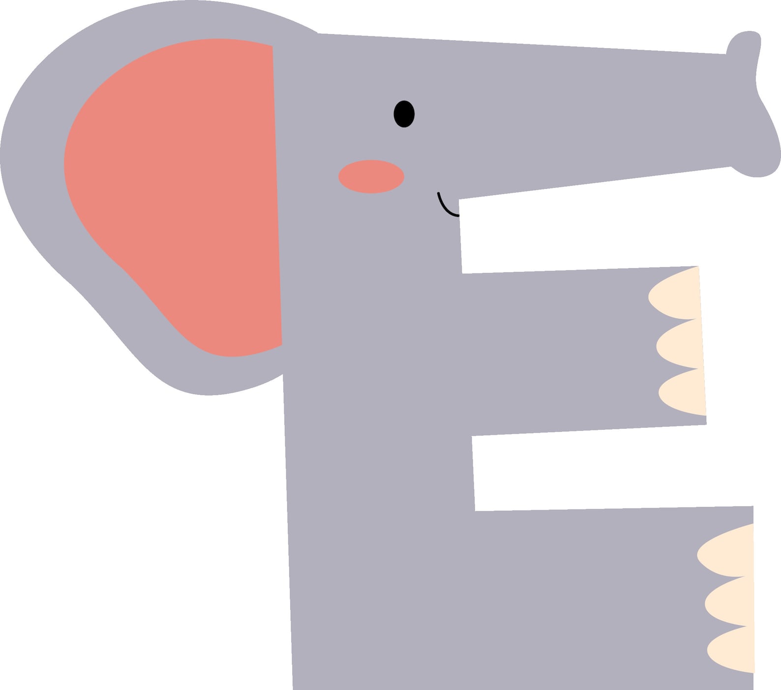 Cute Animal Alphabet Letters Clip Art Set, PNG Files Digital Download ...