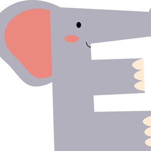 Cute Animal Alphabet Letters Clip Art Set, PNG Files Digital Download ...