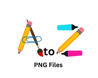 Cute Animal Alphabet Letters Clip Art Set, PNG Files Digital Download ...