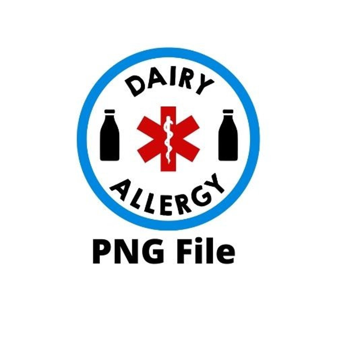Premium Dairy Food Allergy Label PNG File Ensure Safe Consumption - Etsy