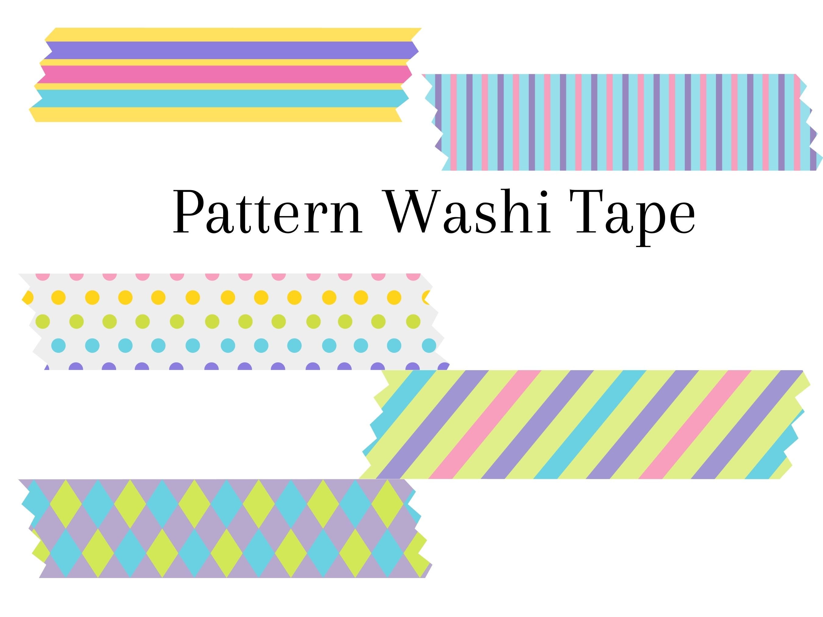 Pattern Washi Tapes Clip Art Set, PNG Files - Etsy