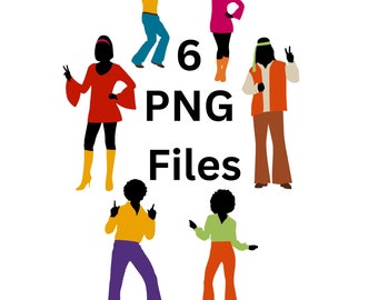 70s Men Clipart Bundle Groovy 1970s Man Fashion Clip Art Bundle Men in ...