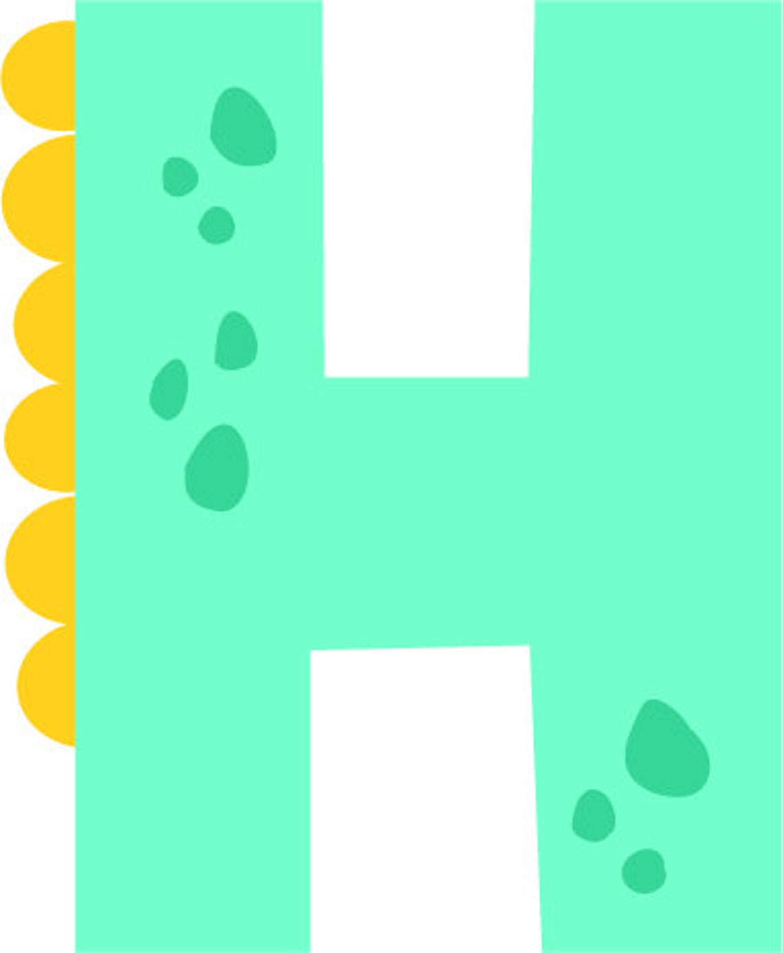 Cartoon Dinosaur Alphabet Letters Clip Art Set PNG Files - Etsy