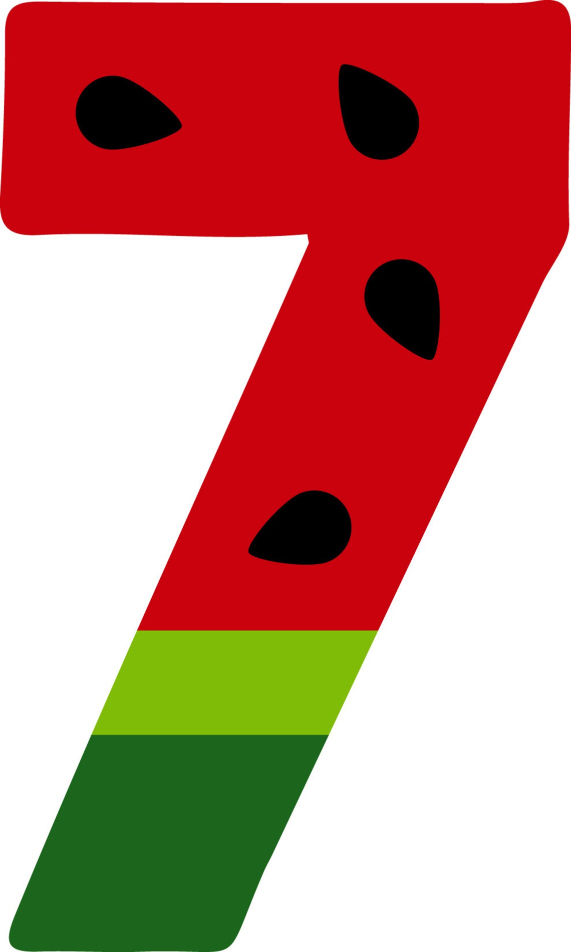 PNG Files Watermelon Numbers Clip Art Set Digital Download Summer Time ...