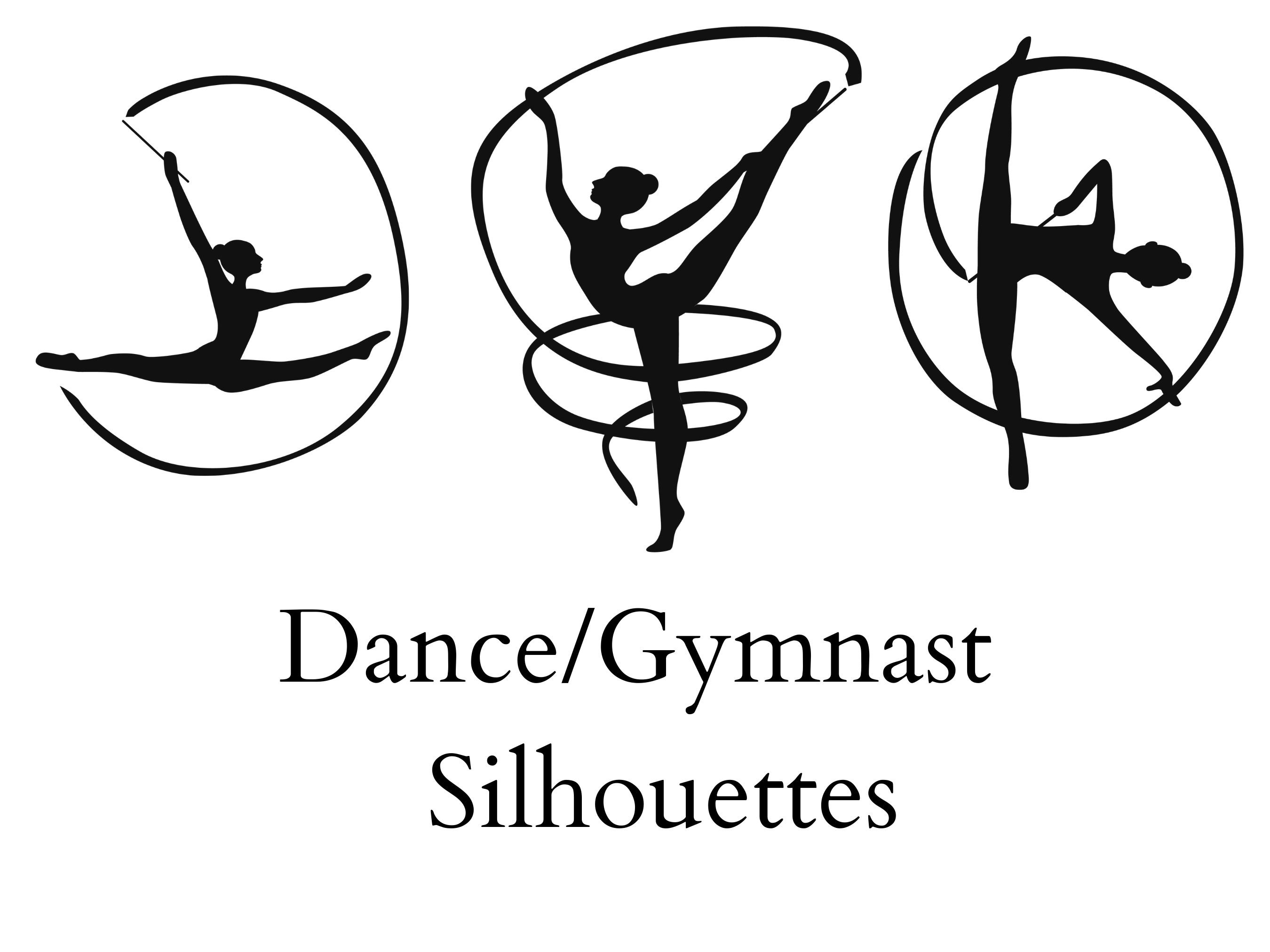 Dance/gymnast Poses Silhouette Clip Art Set, PNG Files - Etsy