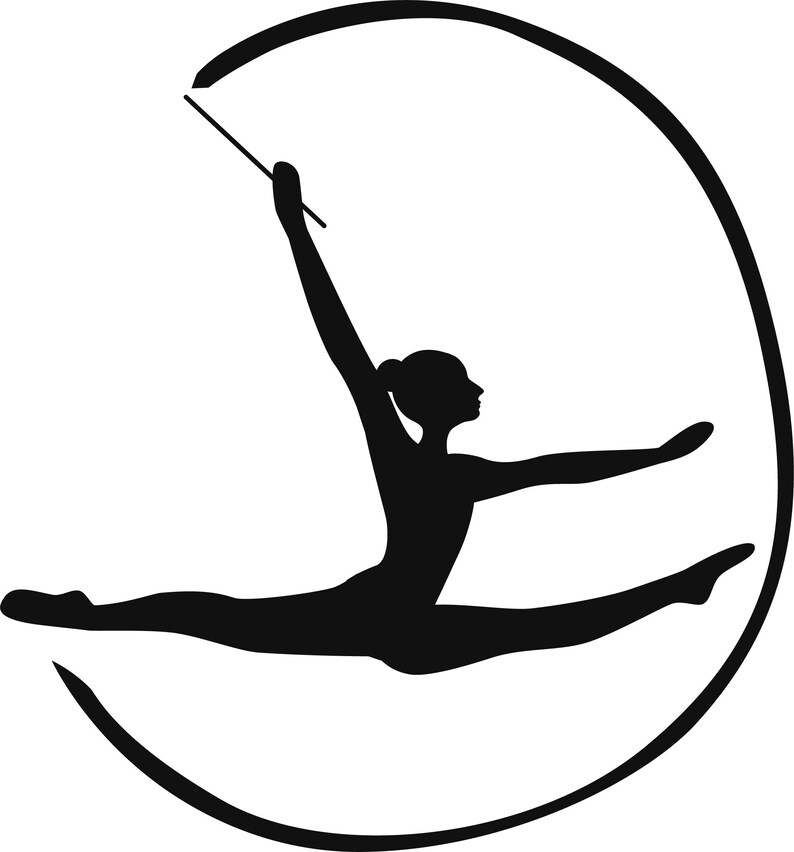 Dance/gymnast Poses Silhouette Clip Art Set, PNG Files - Etsy