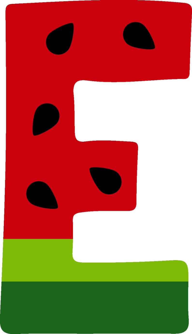 Watermelon Letters Clip Art Set Digital Download PNG Files - Etsy