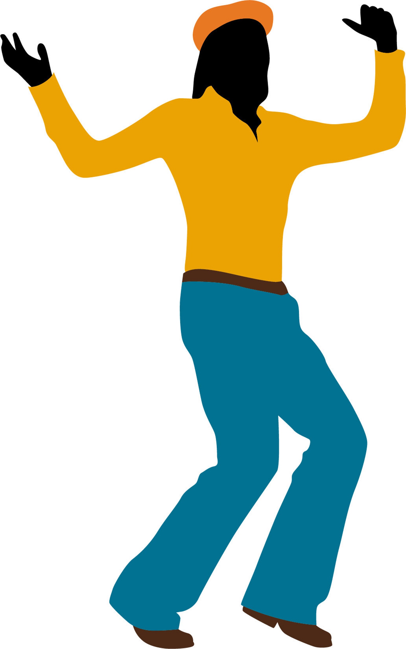 1970s People Fashion Silhouette Clip Art Set, PNG Files - Etsy