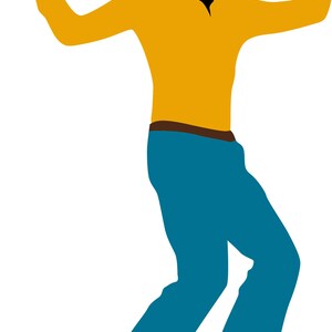 1970s People Fashion Silhouette Clip Art Set, PNG Files - Etsy