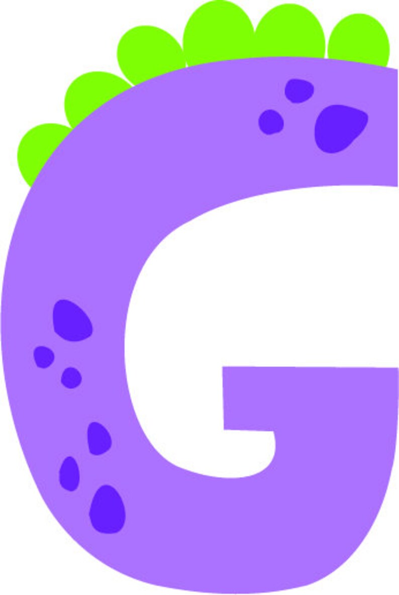 Cartoon Dinosaur Alphabet Letters Clip Art Set PNG Files - Etsy