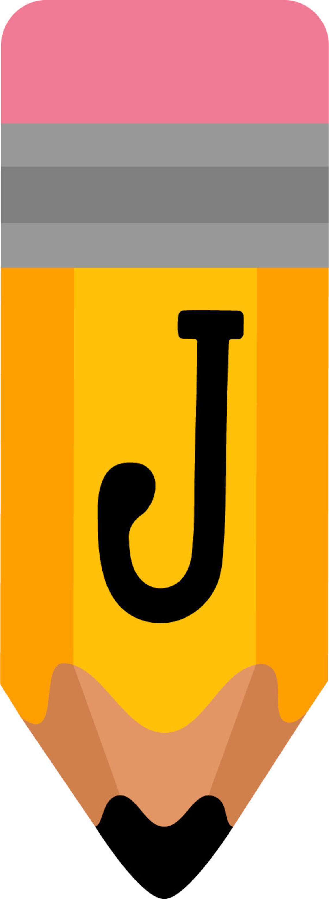 Pencil Alphabet Letters Clip Art Set PNG Files Digital Download - Etsy