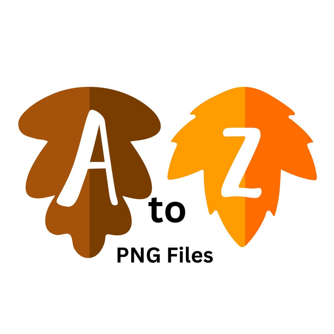 Falling Leaves Alphabet Letters Clip Art Set Digital Download PNG Files ...