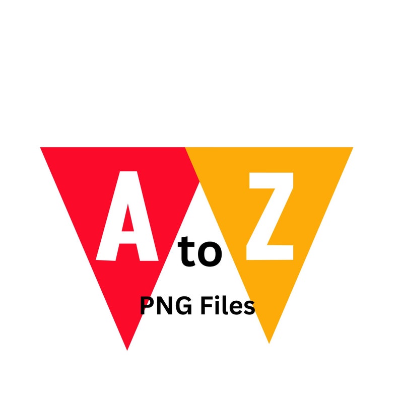 Bunting Flag Alphabet Letters Clip Art Set - Digital Download PNG Files ...