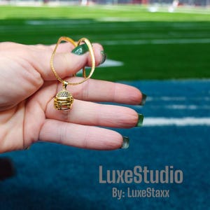 Luxestudio, NFL, Football Helmet Necklace, Gold NFL Necklace, Sports ...