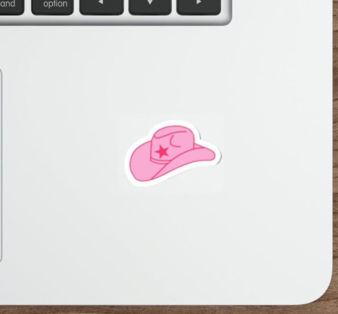 Pink Preppy Cowgirl Hat Sticker - Etsy