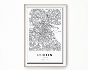 Dublin Map Printable - Etsy
