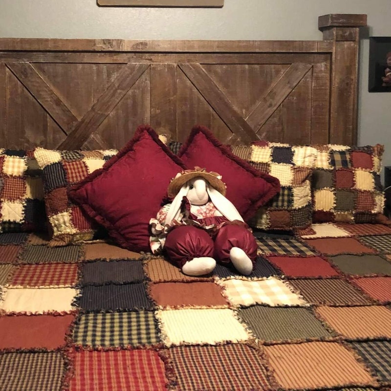 Primitive Rag Quilt - Etsy