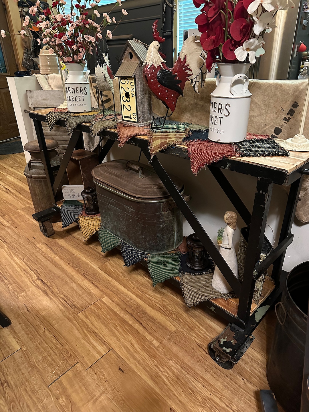 Point Edge Rag Table Runner - Etsy